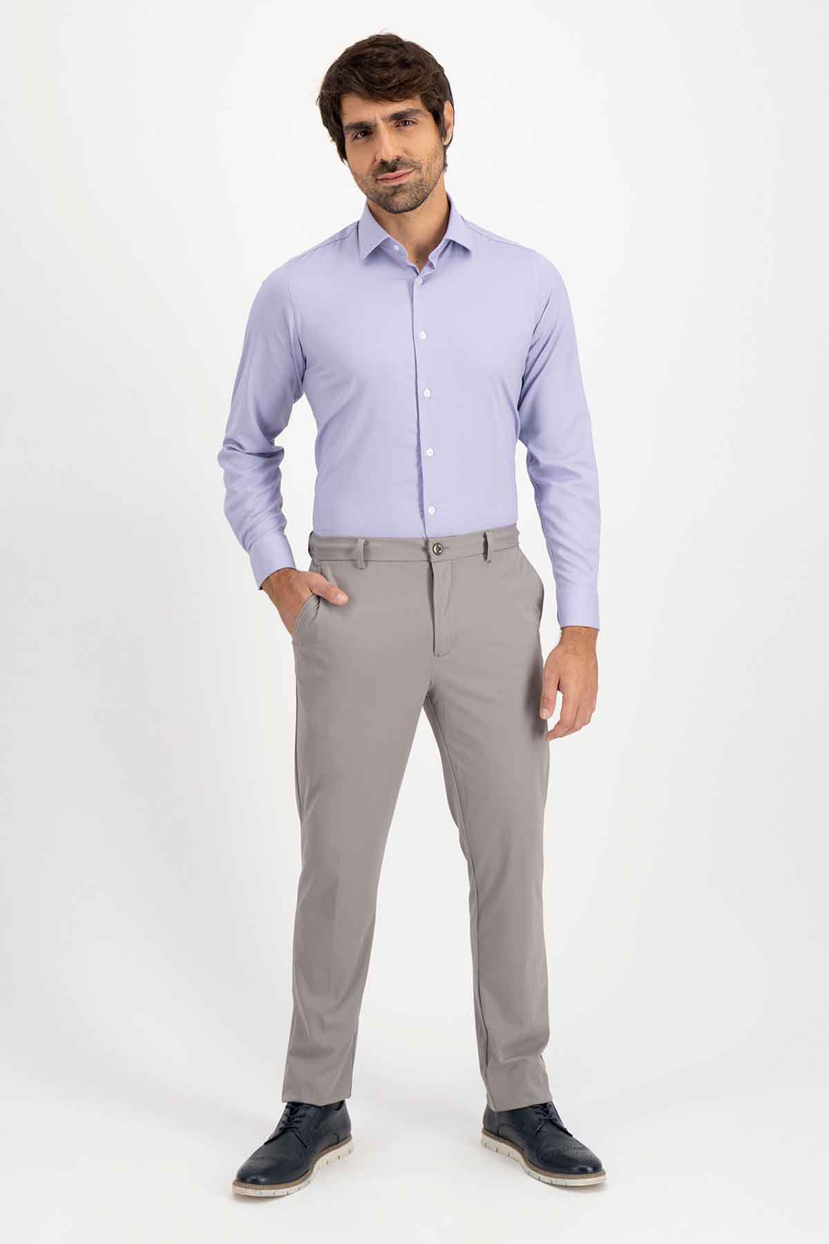 Pantalón Separate Roberts Red Gris Perla Slim Fit