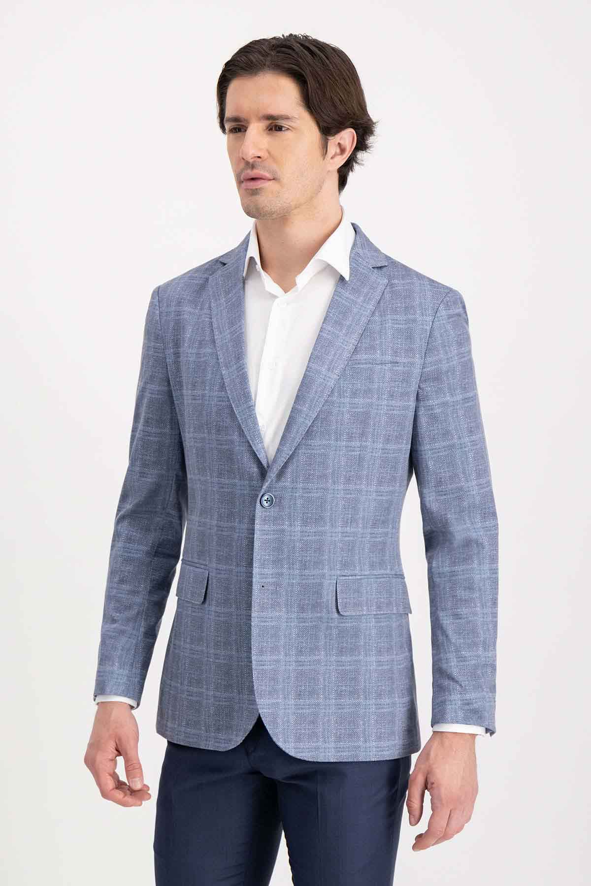 Saco Casual Roberts Red Azul Pizarra Slim Fit